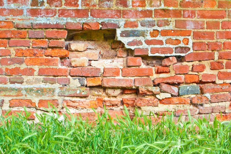 Crumbling wall stock image. Image of summer, season, architecture ...