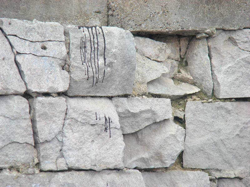 Crumbling Wall stock image. Image of detail, construction - 169704829