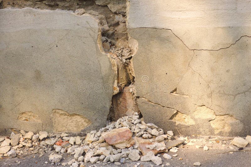 Crumbling wall on a house stock image. Image of plaster - 352877785