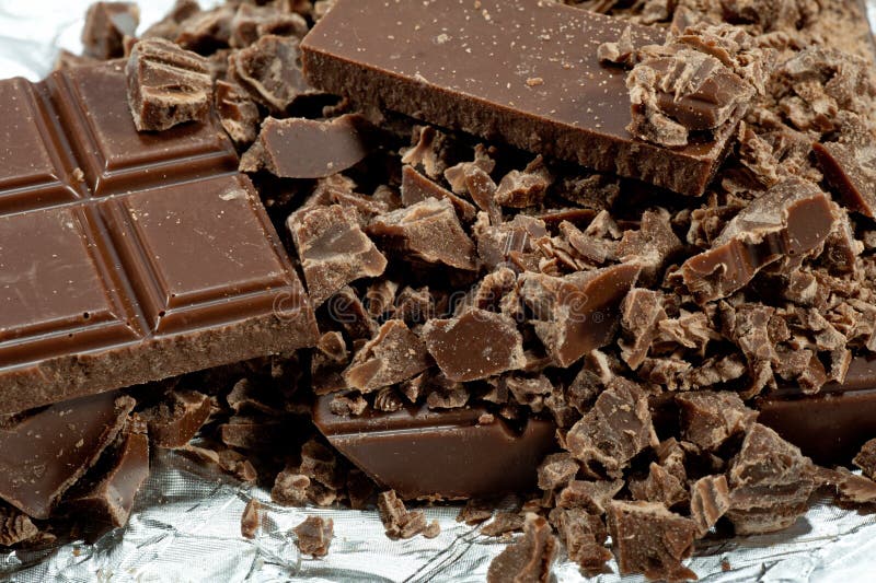Crumbs of chocolate stock image. Image of gourmet, bitter - 85270985