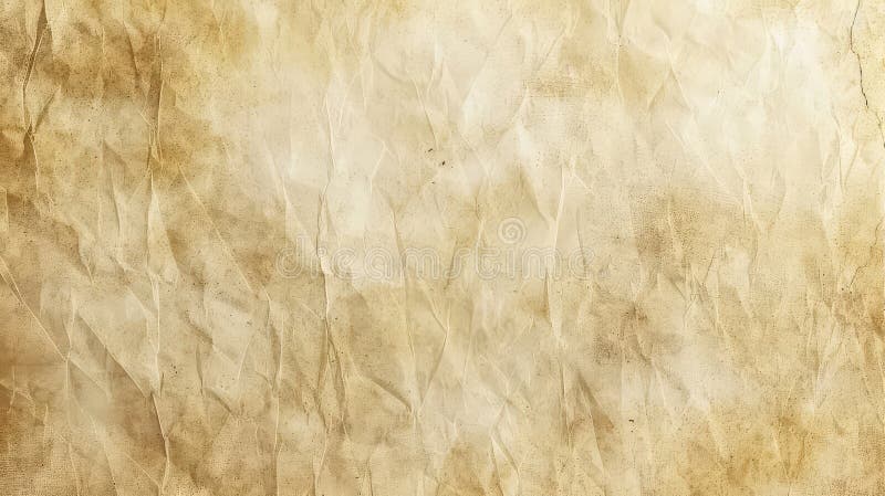 Crumpled Aged Paper with Tan and Beige Tones Stock Illustration ...