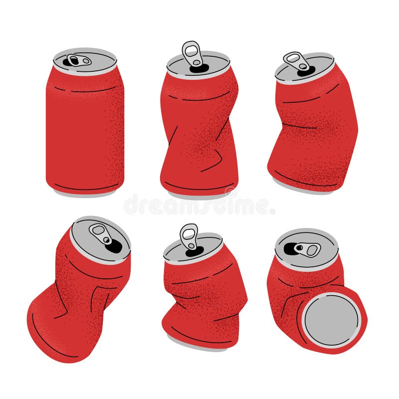 Crumpled Aluminum Can stock illustration. Illustration of object ...
