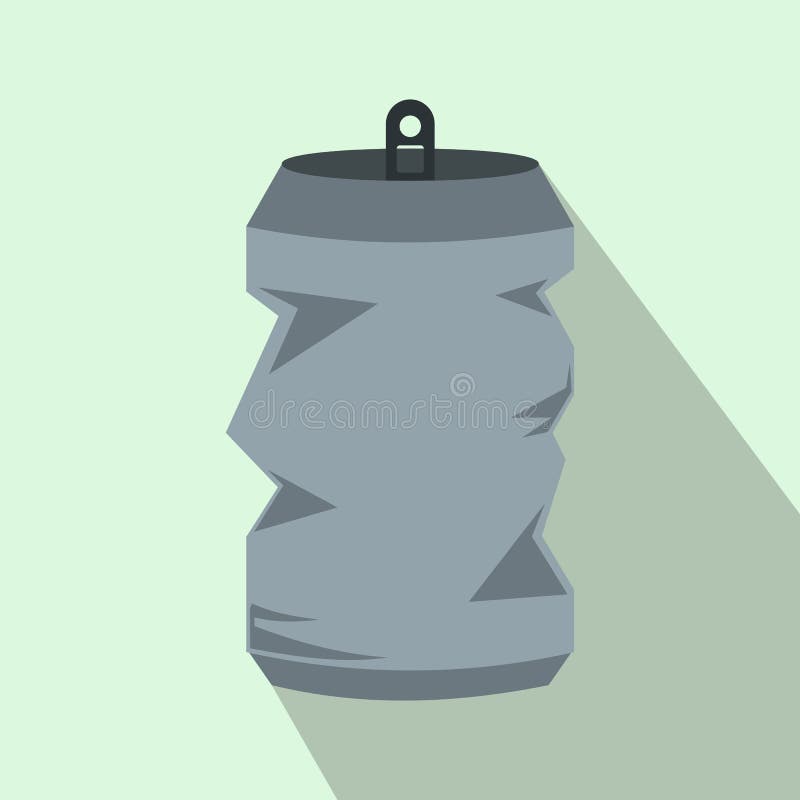 Crumpled Aluminum Can Icon Cartoon In Black And White Stock Vector ...