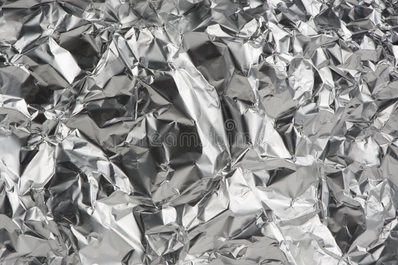Crumpled Aluminum Foil As Background Stock Photo - Image of shiny ...