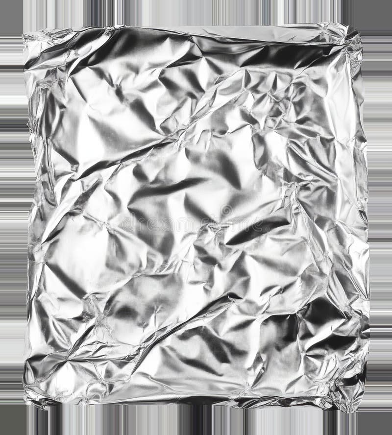 Crumpled Aluminum Foil Sheet, Shiny Metallic Texture. Packaging and ...