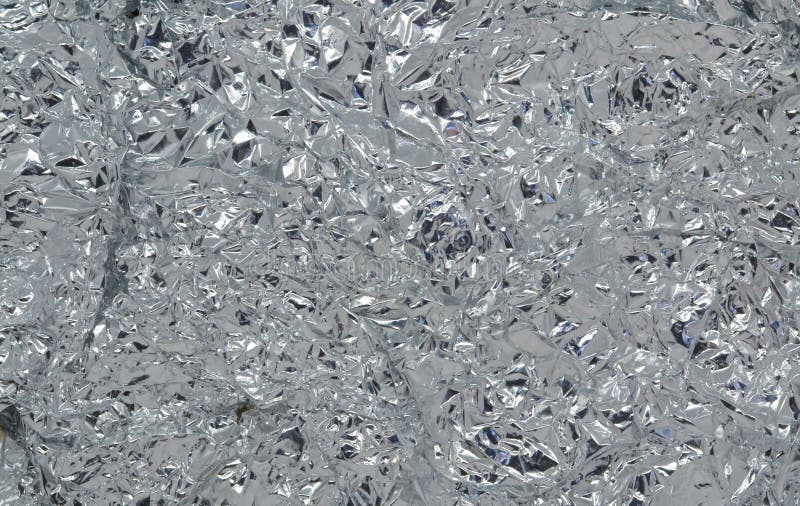 Crumpled Aluminum Paper Texture Stock Photo - Image of structured ...