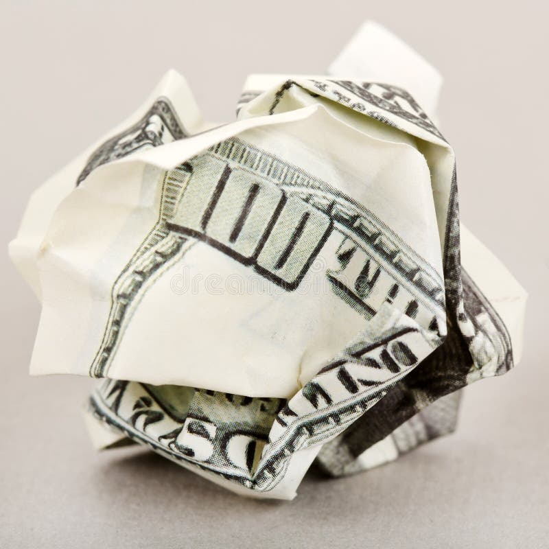 Crumpled american money stock image. Image of number - 16671029