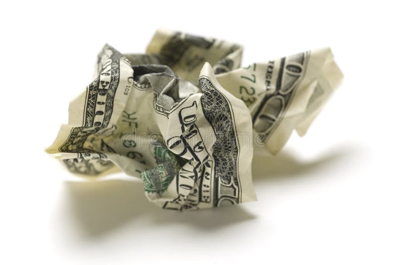 Crumpled american money stock image. Image of america - 5176789