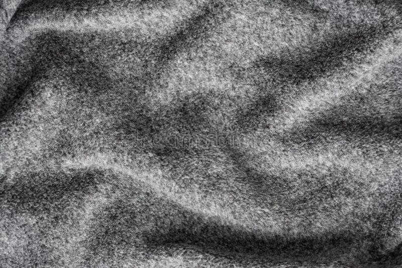 Crumpled Background of Grey Fleece Fabric Stock Image - Image of fiber ...