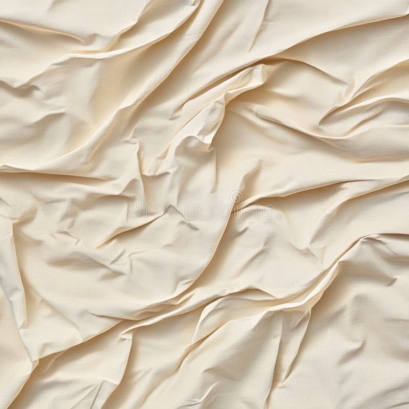 Crumpled Beige Fabric Texture with Dramatic Light and Shadows Stock ...