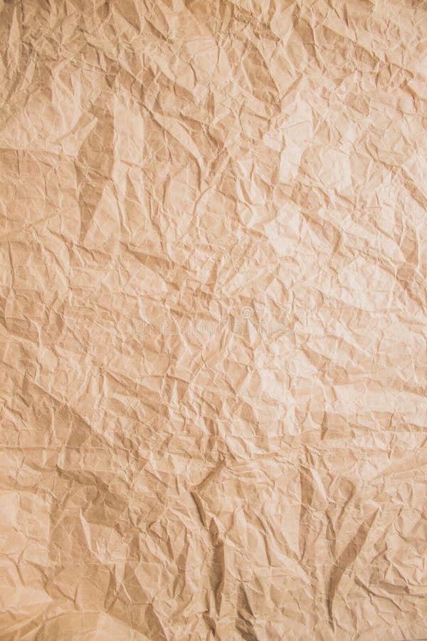 Crumpled Beige Paper Texture. for Background or Wallpaper Stock Photo ...