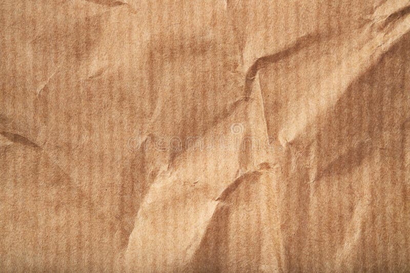 Crumpled Beige Paper Texture Closeup Stock Image - Image of paper ...