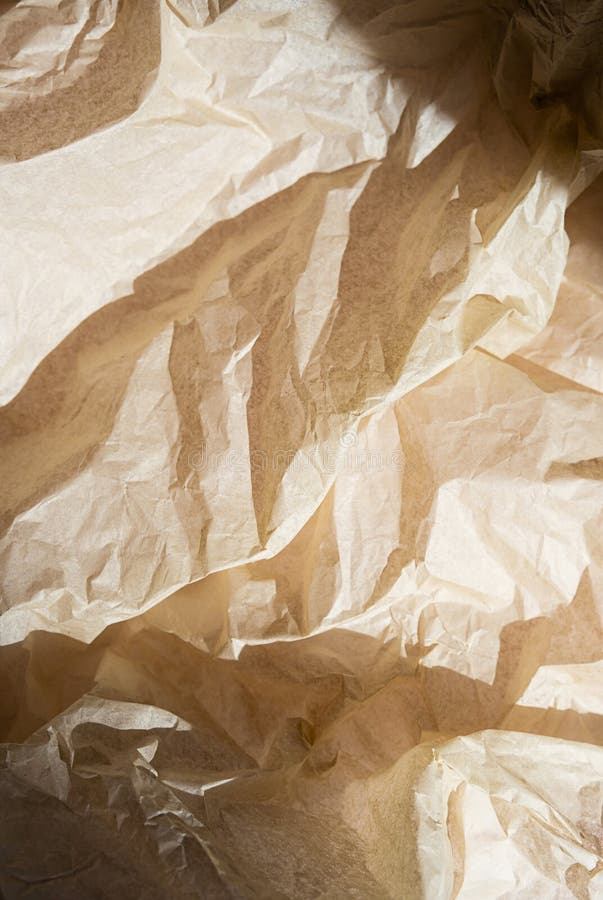 Crumpled Beige Paper Texture with Folds and Creases Stock Illustration ...