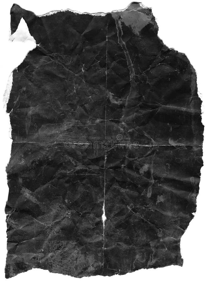 Crumpled black paper stock image. Image of dirty, paper - 7290075