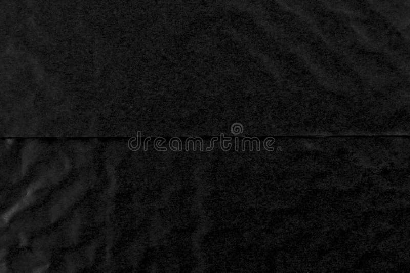 Crumpled Black Paper Background Cut in Half Stock Image - Image of aged ...