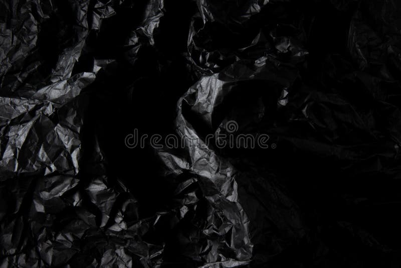 Crumpled Black Paper Texture Stock Image - Image of pattern, recycled ...