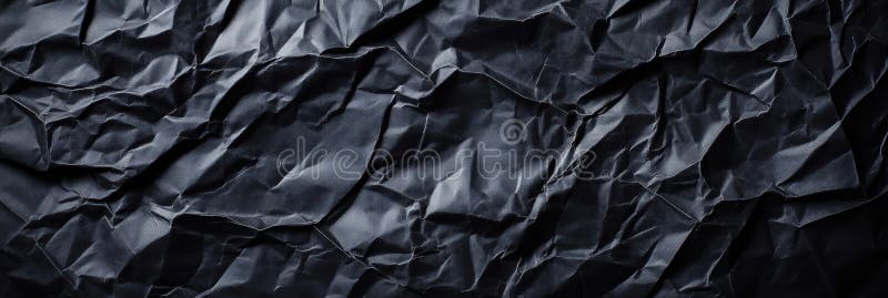 Crumpled Black Paper Texture Background for Design and Art Projects ...
