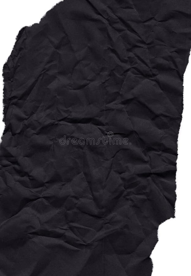 Crumpled Black Paper with Torn Edges Texture Stock Image - Image of ...