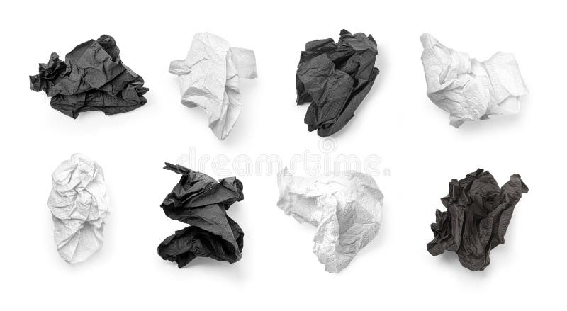 Crumpled Paper Napkin - Unused Stock Image - Image of white, closeup ...