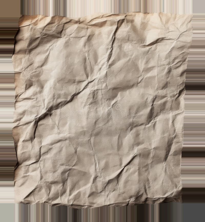 Crumpled Blank Paper Sheet with Textured Surface, Vintage Stationery ... Crumpled Blank Paper Sheet with Textured Surface, Vintage Stationery ...