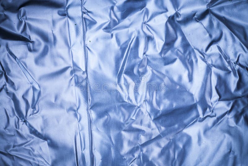 Crumpled Blue Aluminum Foil Background Stock Photo - Image of abstract ...