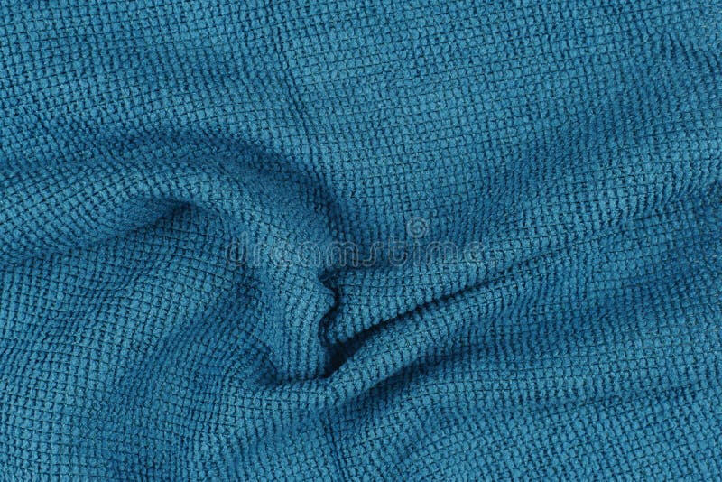 Crumpled Blue Microfiber Fabric. Microfiber Texture, Close-up Stock ...