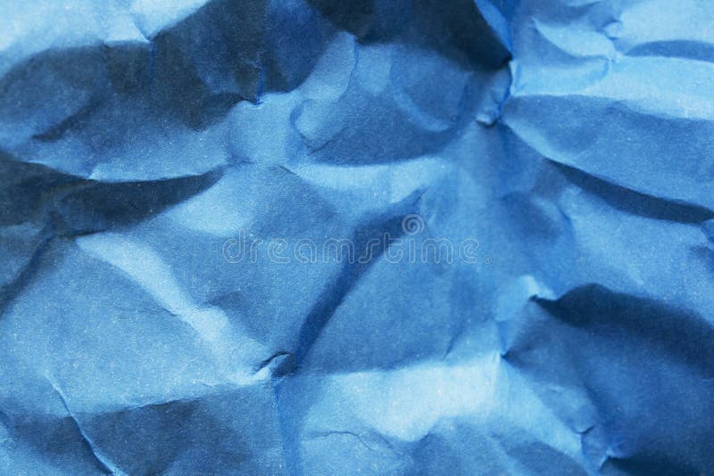 Crumpled blue paper stock photo. Image of background - 78873616