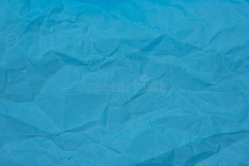 Crumpled Blue Paper Craft Textured Background Stock Photo - Image of ...