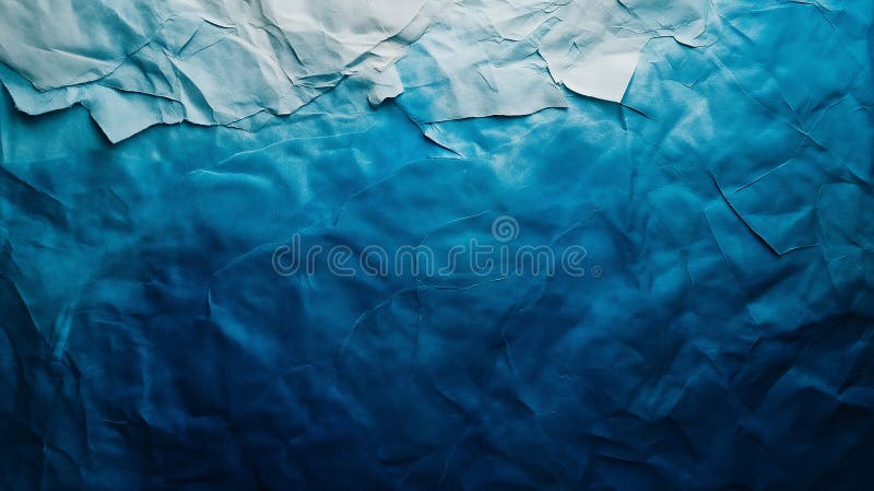 Crumpled Blue Paper with Deep Texture, Resembling a Swirling Ocean or ...