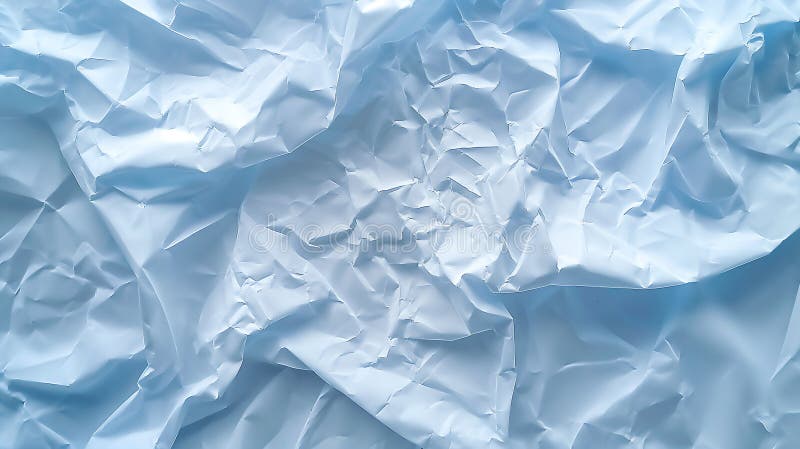 Crumpled Blue Paper with Light Reflections Creating Texture and Depth ...