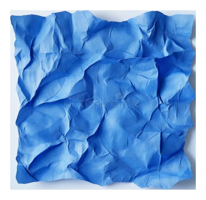 Crumpled Blue Paper Texture, Abstract Background. Art and Design ...