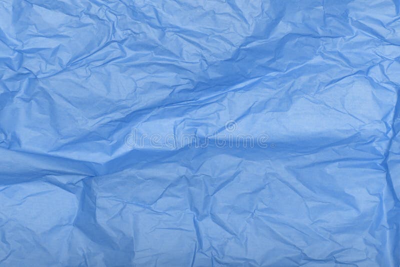 Crumpled Blue Paper Texture As a Background Stock Image - Image of blue ...