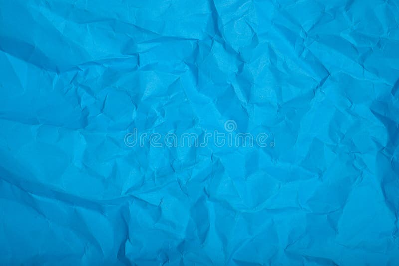 Crumpled Blue Paper Texture. Stock Photo - Image of recycling, blank ...
