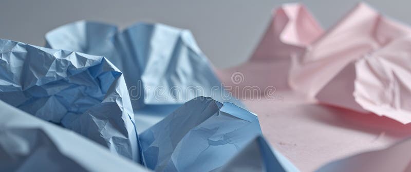 Crumpled Blue Pink Paper Texture Background Design Stock Photo - Image ...