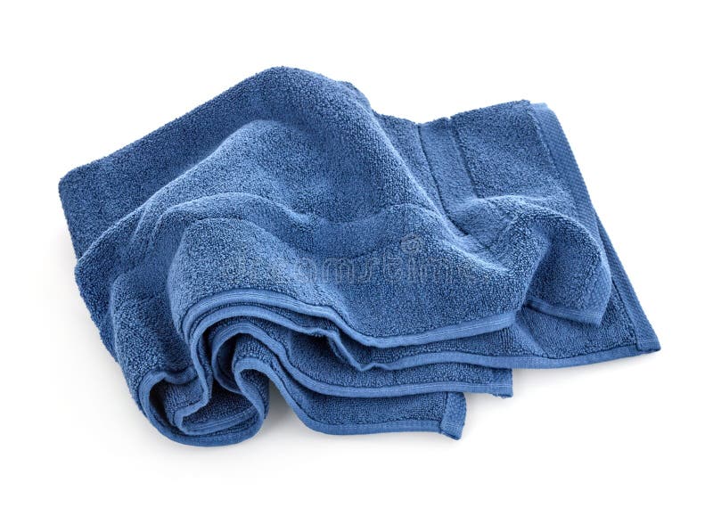 Crumpled blue towel stock photo. Image of background - 242383234
