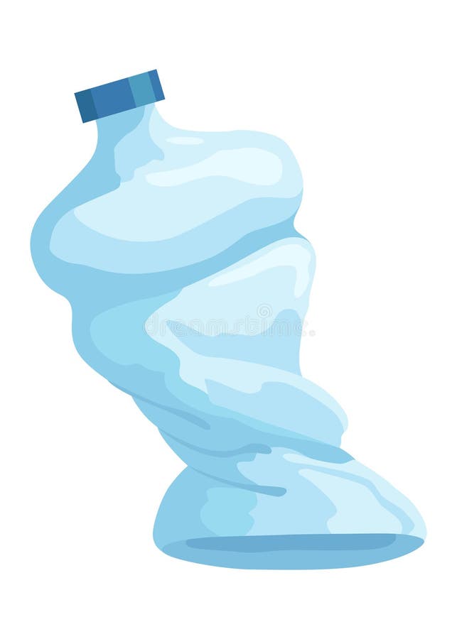 Crumpled Bottle Icon. Broken Plastic Bottle, Empty Plastic Container ...