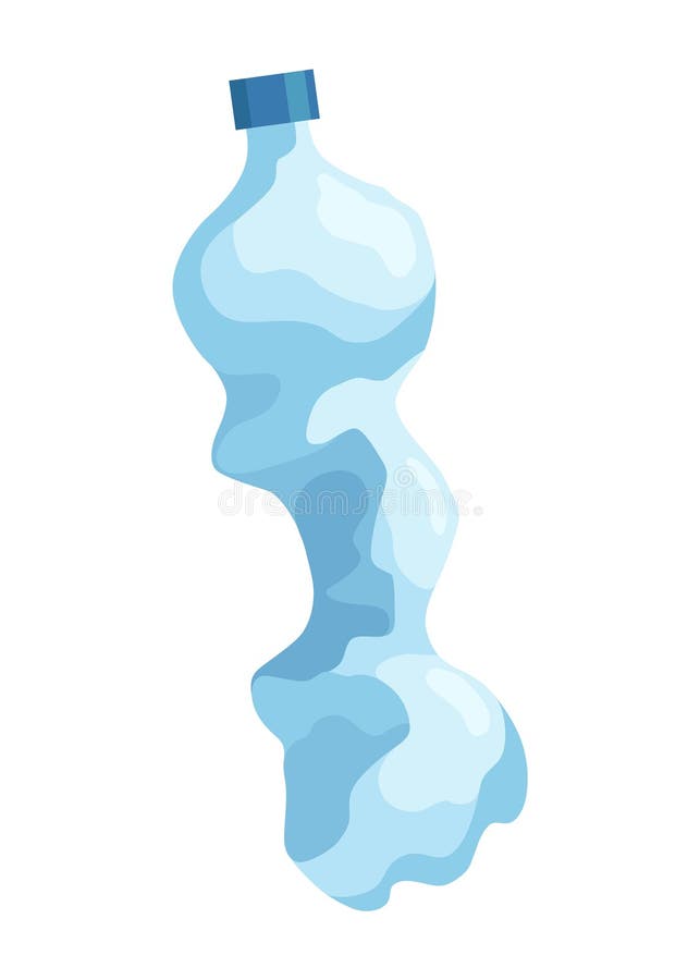 Crumpled Bottle Icon. Broken Plastic Bottle, Empty Plastic Container ...