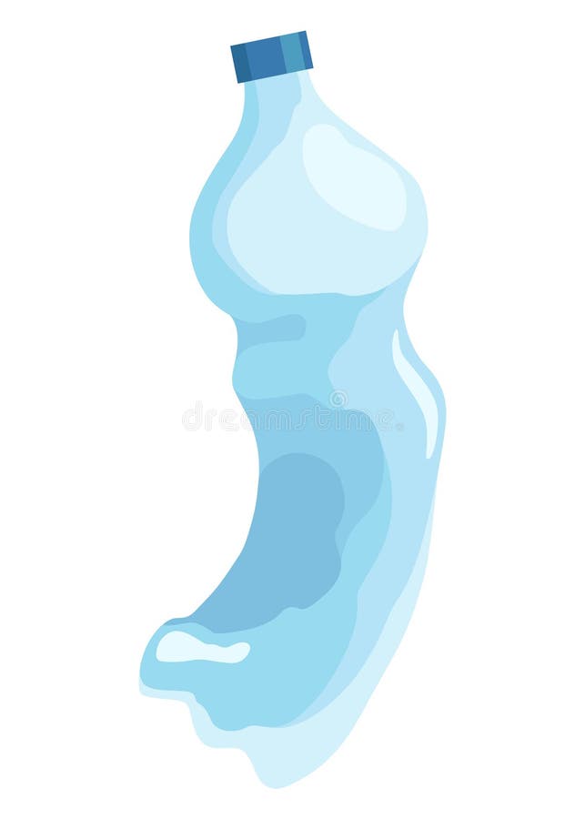 Crumpled Bottle Icon. Broken Plastic Bottle, Empty Plastic Container ...