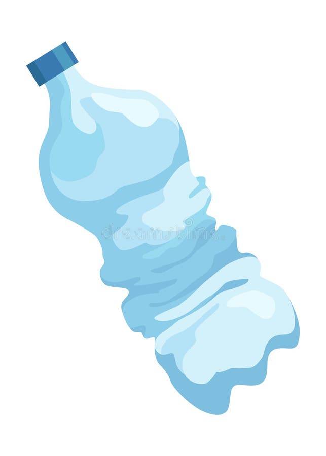 Crumpled Bottle Icon. Broken Plastic Bottle, Empty Plastic Container ...