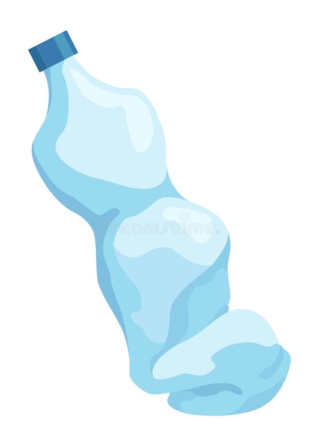 Crumpled Bottle Icon. Broken Plastic Bottle, Empty Plastic Container ...