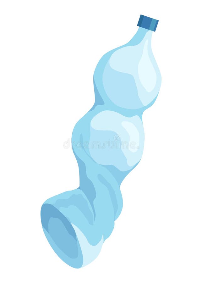 Crumpled Bottle Icon. Broken Plastic Bottle, Empty Plastic Container ...