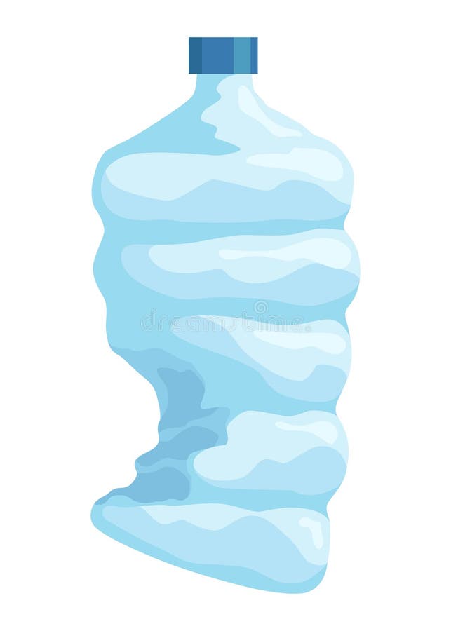 Crumpled Bottle Icon. Broken Plastic Bottle, Empty Plastic Container ...