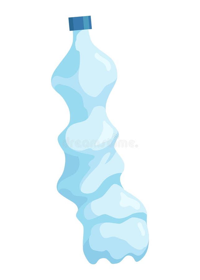 Crumpled Bottle Icon. Broken Plastic Bottle, Empty Plastic Container ...