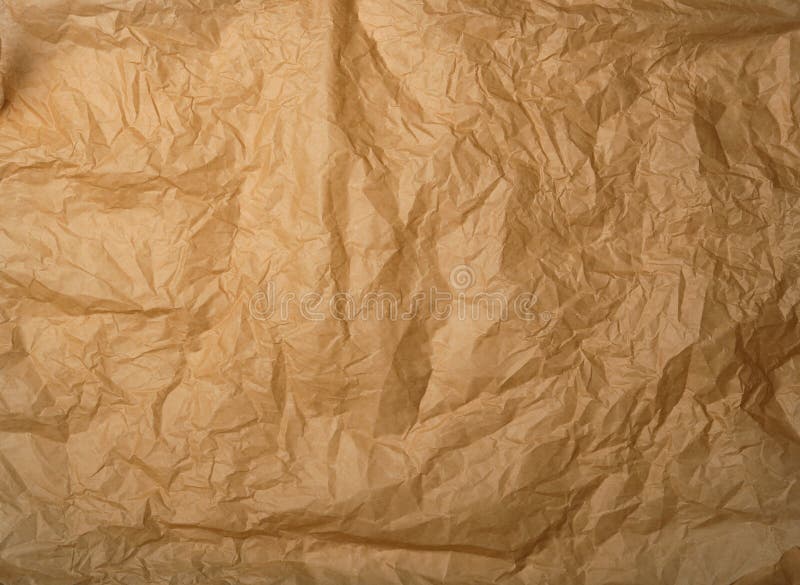 Crumpled Brown Baking Parchment Paper Stock Illustration - Illustration ...