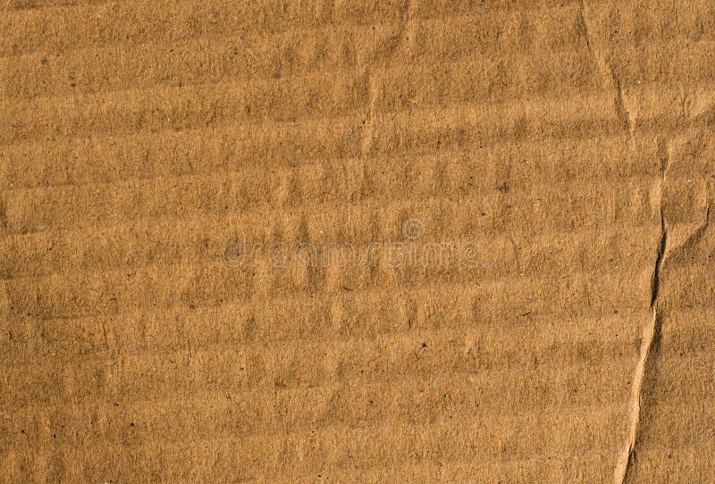 A Crumpled Brown Cardboard Wavy Texture Stock Image - Image of ...