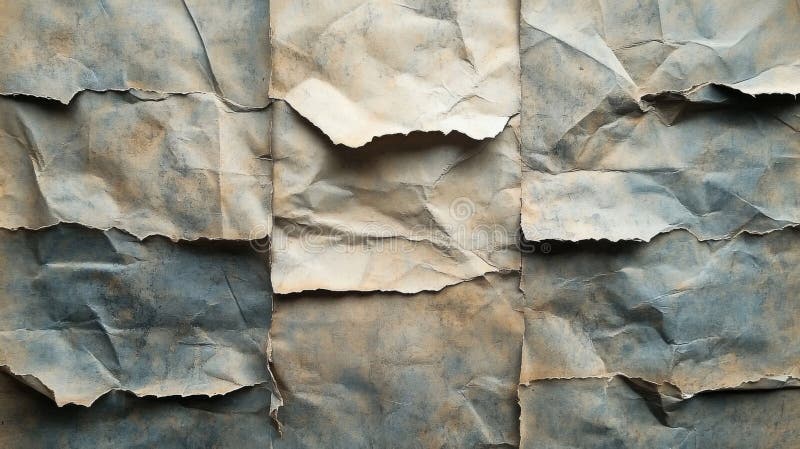 Crumpled Brown and Grey Paper Texture Background Stock Illustration ...