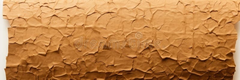 Crumpled Brown Paper Rolls Out Across a Smooth Surface Showcasing ...