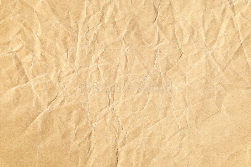 Crumpled Brown Paper Surface Background Texture Stock Photo - Image of ...