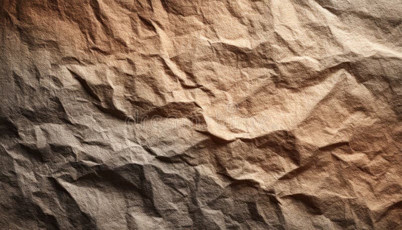 Crumpled Brown Paper Texture Background Stock Illustration ...
