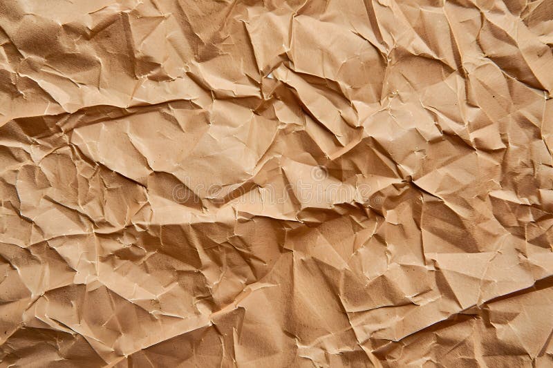 Crumpled Brown Paper Texture Background Stock Illustration ...
